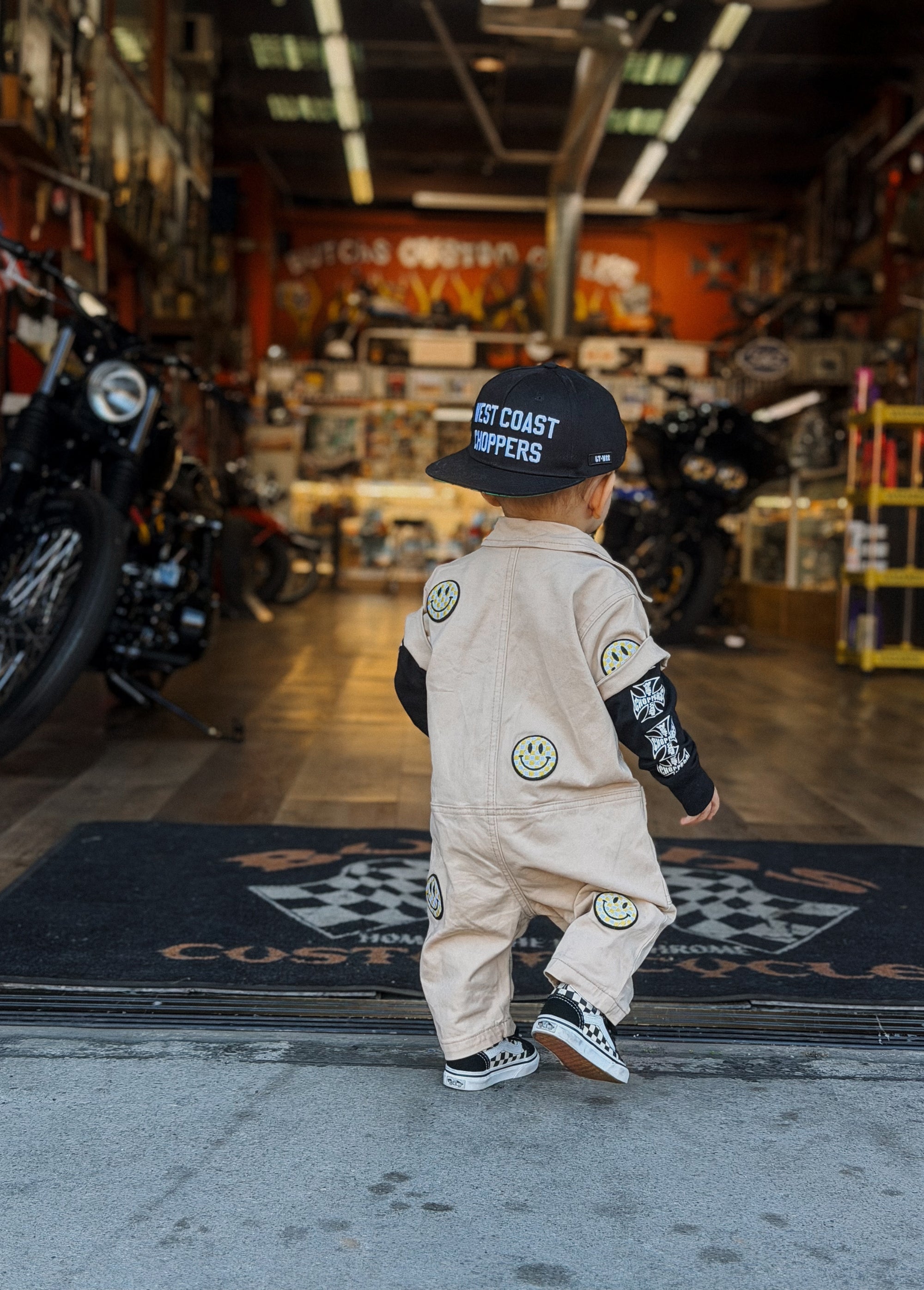 Smile Squad Mechanic Suit - Tan | Little Trouble