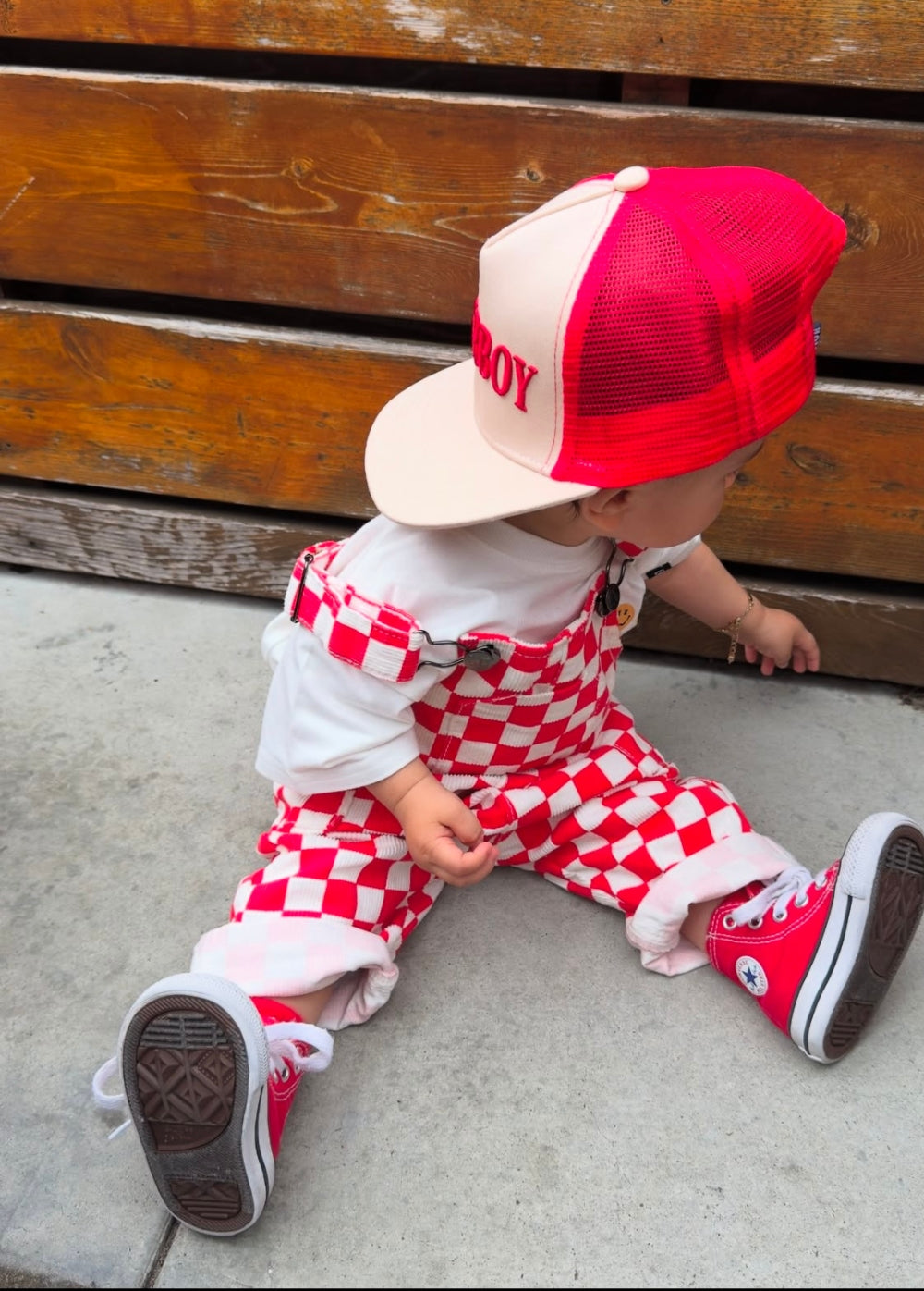 Little Trouble Checkered Overalls | Little Trouble