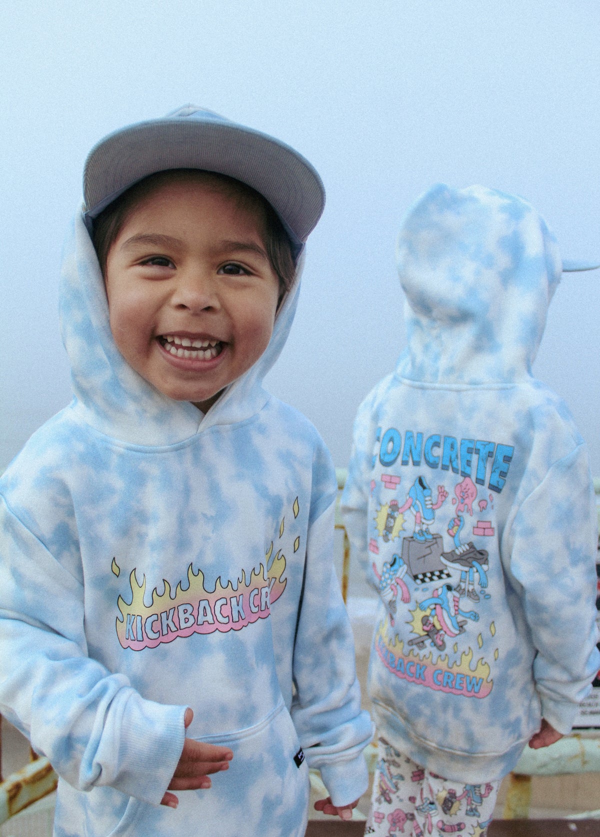 Little Trouble Hoodie | Concrete Kickback Tiedye | Little Trouble
