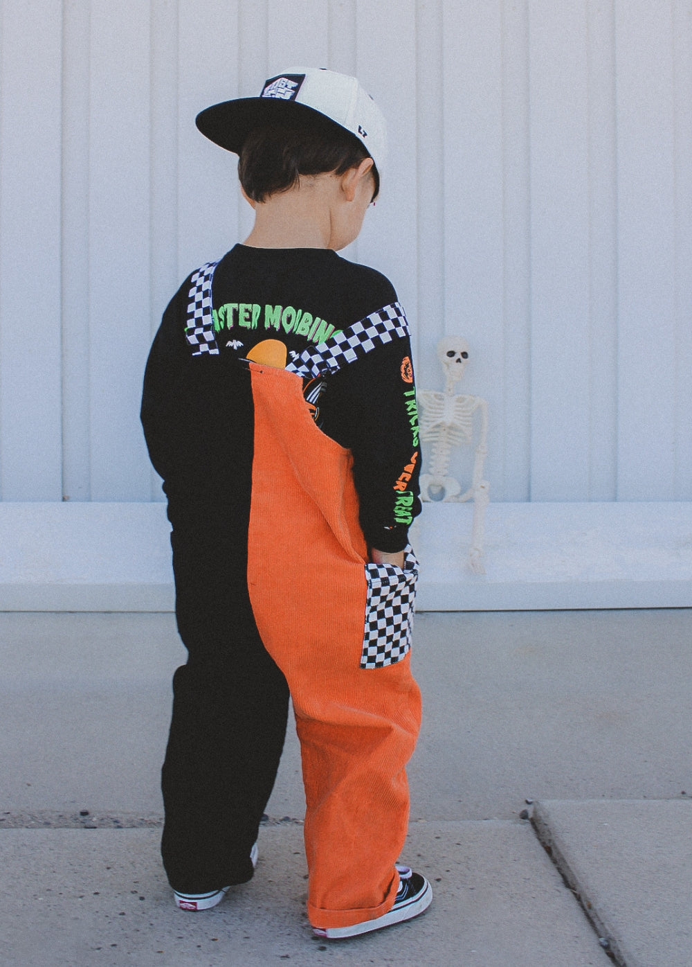 Little Trouble - Colorblock Orange Overalls | Little Trouble