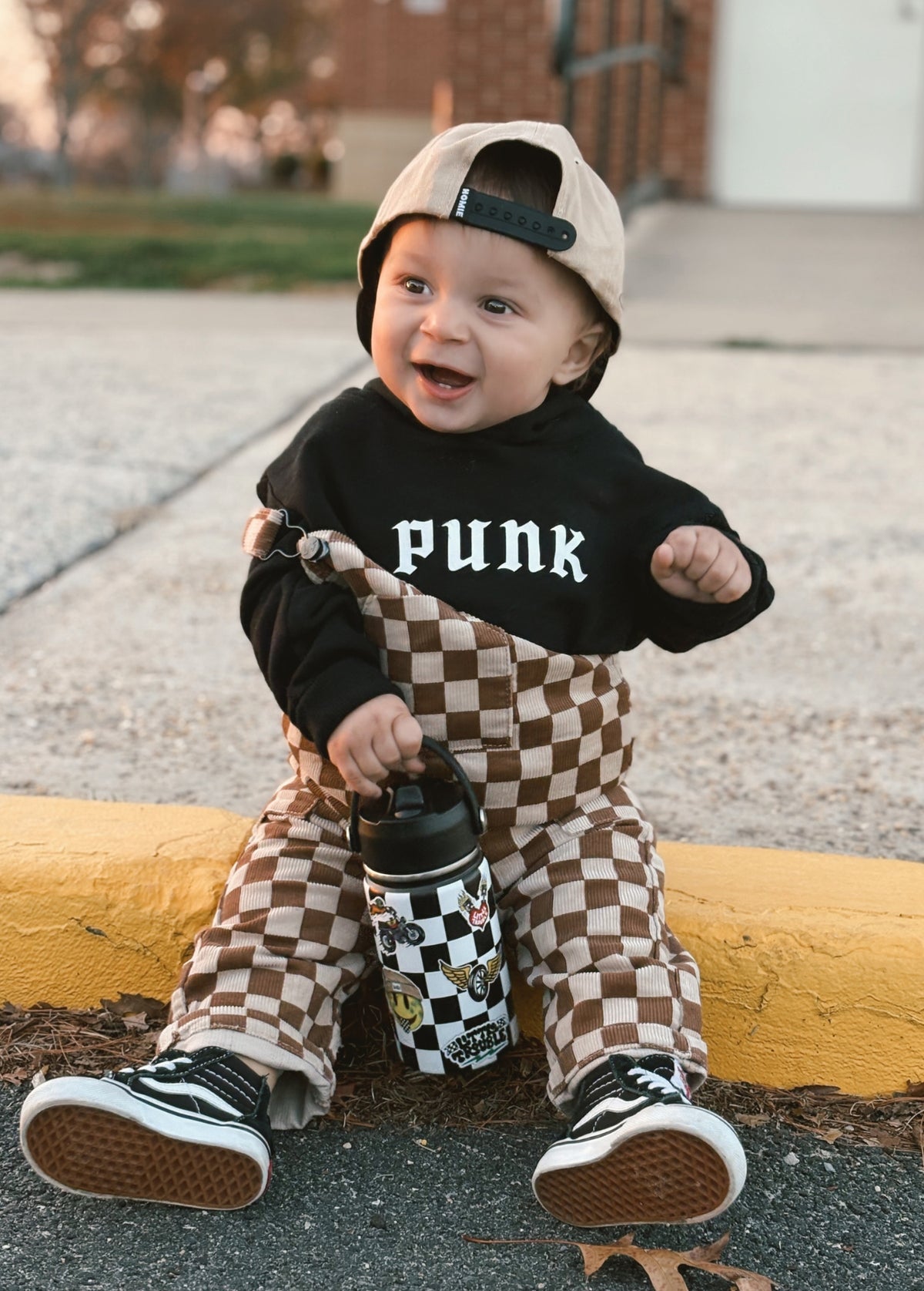Little Trouble Checkered Overalls | Little Trouble