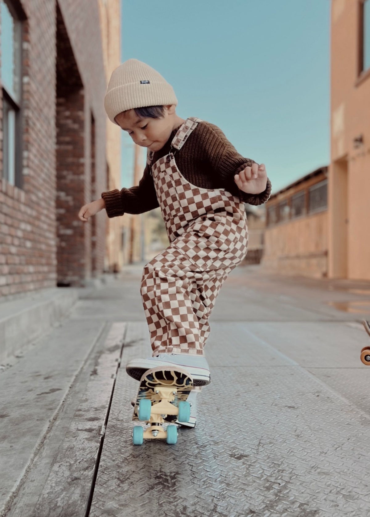 Little Trouble Checkered Overalls | Little Trouble