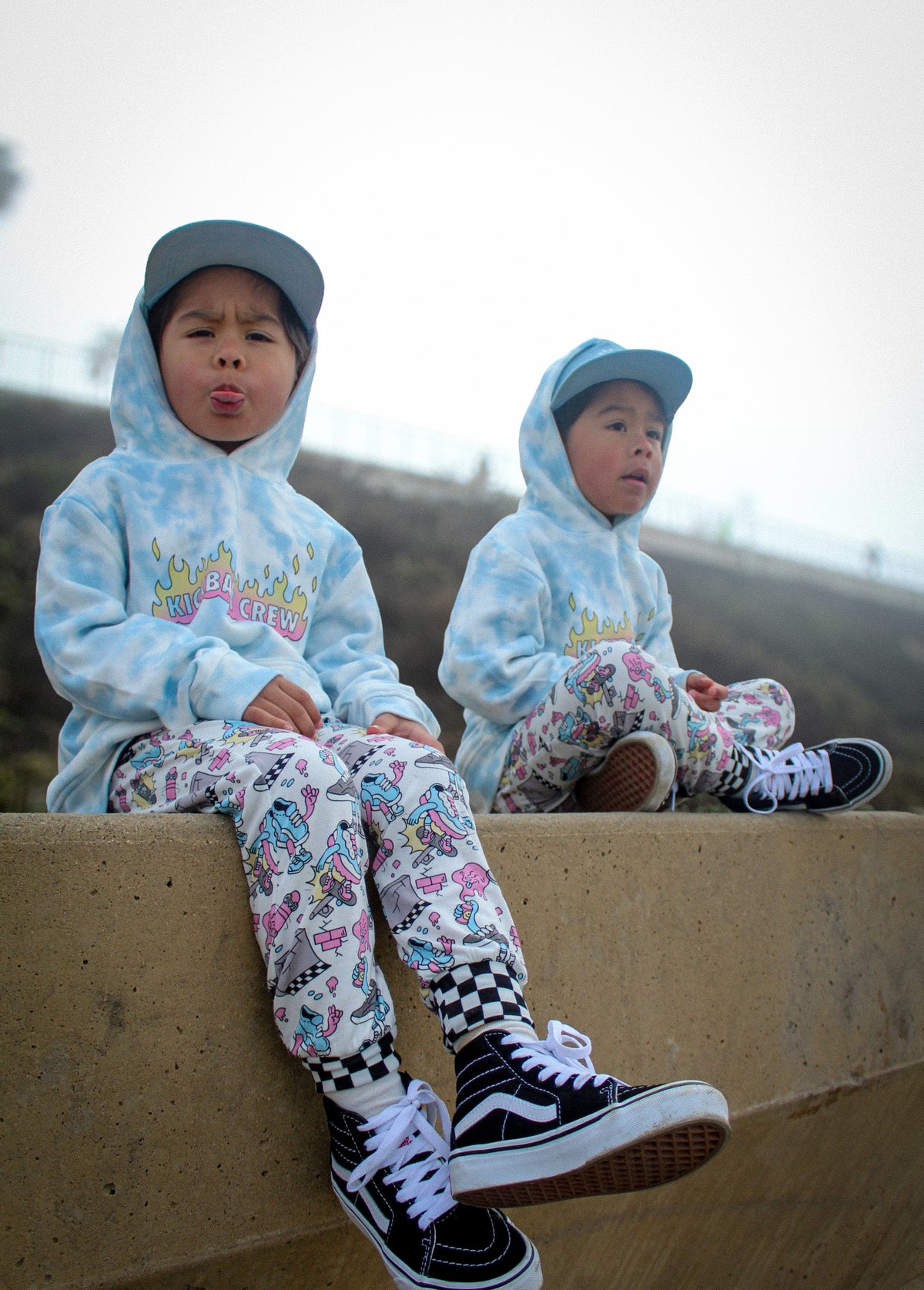 Little Trouble Hoodie | Concrete Kickback Tiedye | Little Trouble