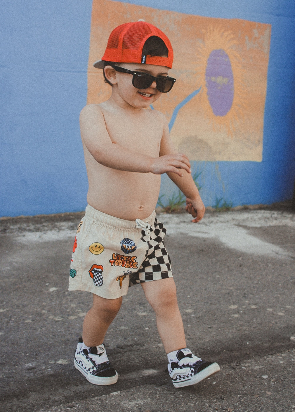 Sticker Slap Boardies | Little Trouble
