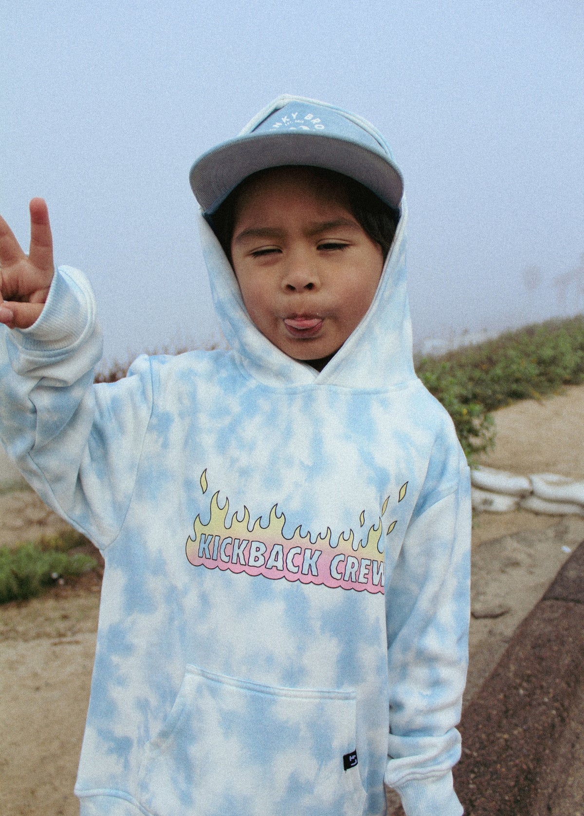 Little Trouble Hoodie | Concrete Kickback Tiedye | Little Trouble