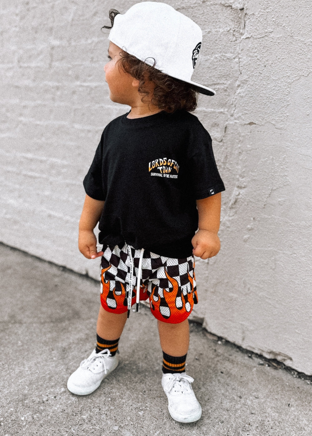 Heater Checker Flame Mesh Shorts | Little Trouble