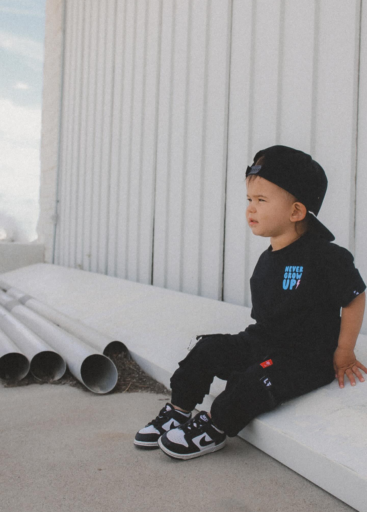 Little Trouble Black Cargo Pants | Little Trouble